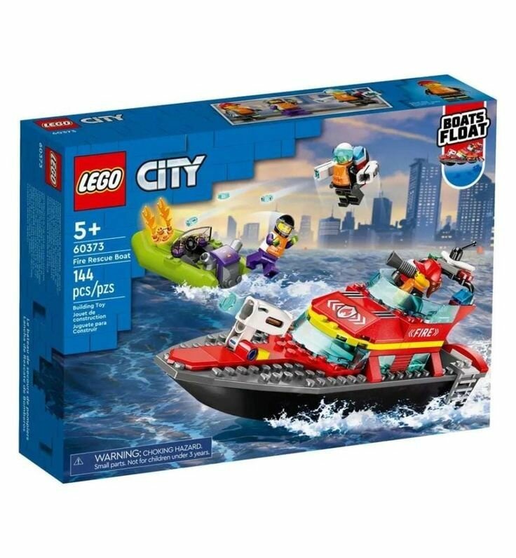 Конструктор LEGO City 60373 Пожарно-спасательная лодка