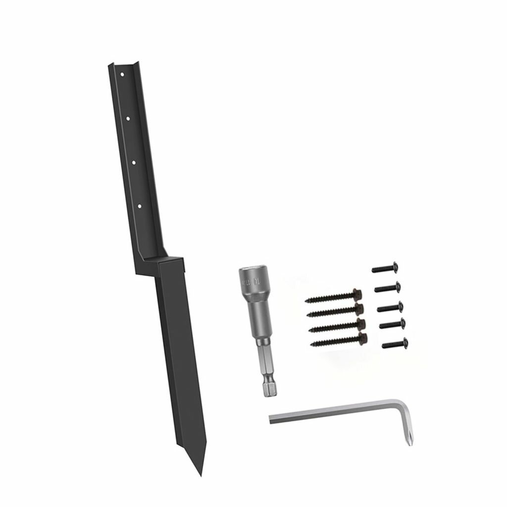 Прочные стальные ремонтные комплекты для столбов забора с анкерами для деревянных и металлических столбов, 1 комплект