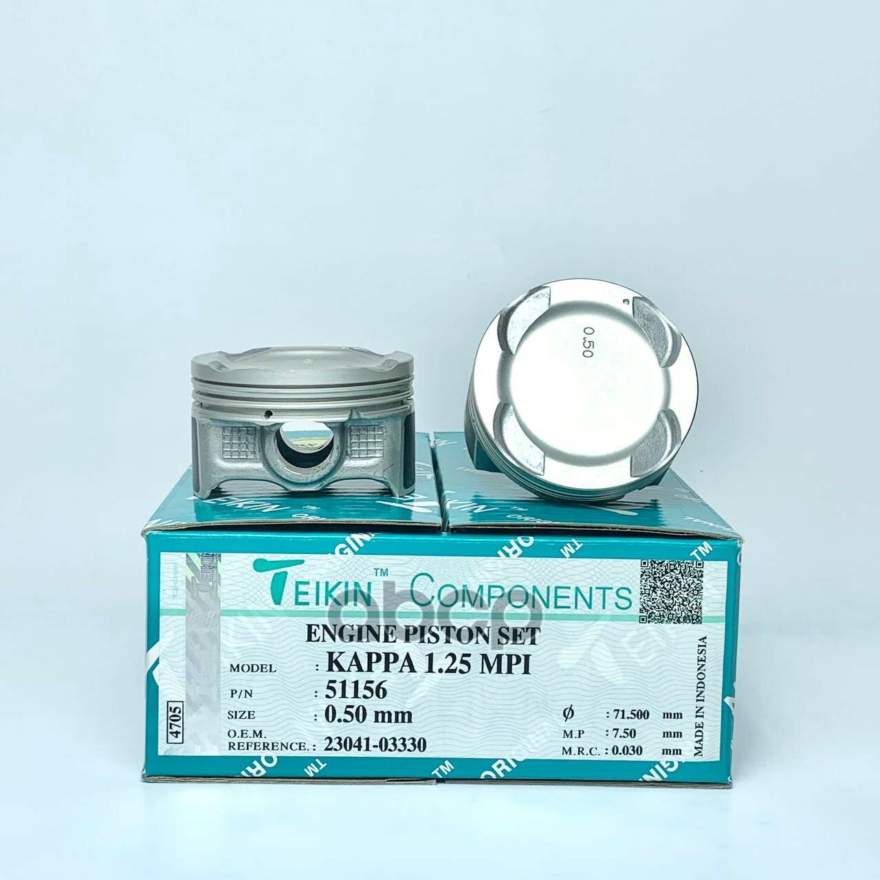 Комплект поршней KAPPA 1.25 MPI +0.50 TEIKIN арт. 511560.50