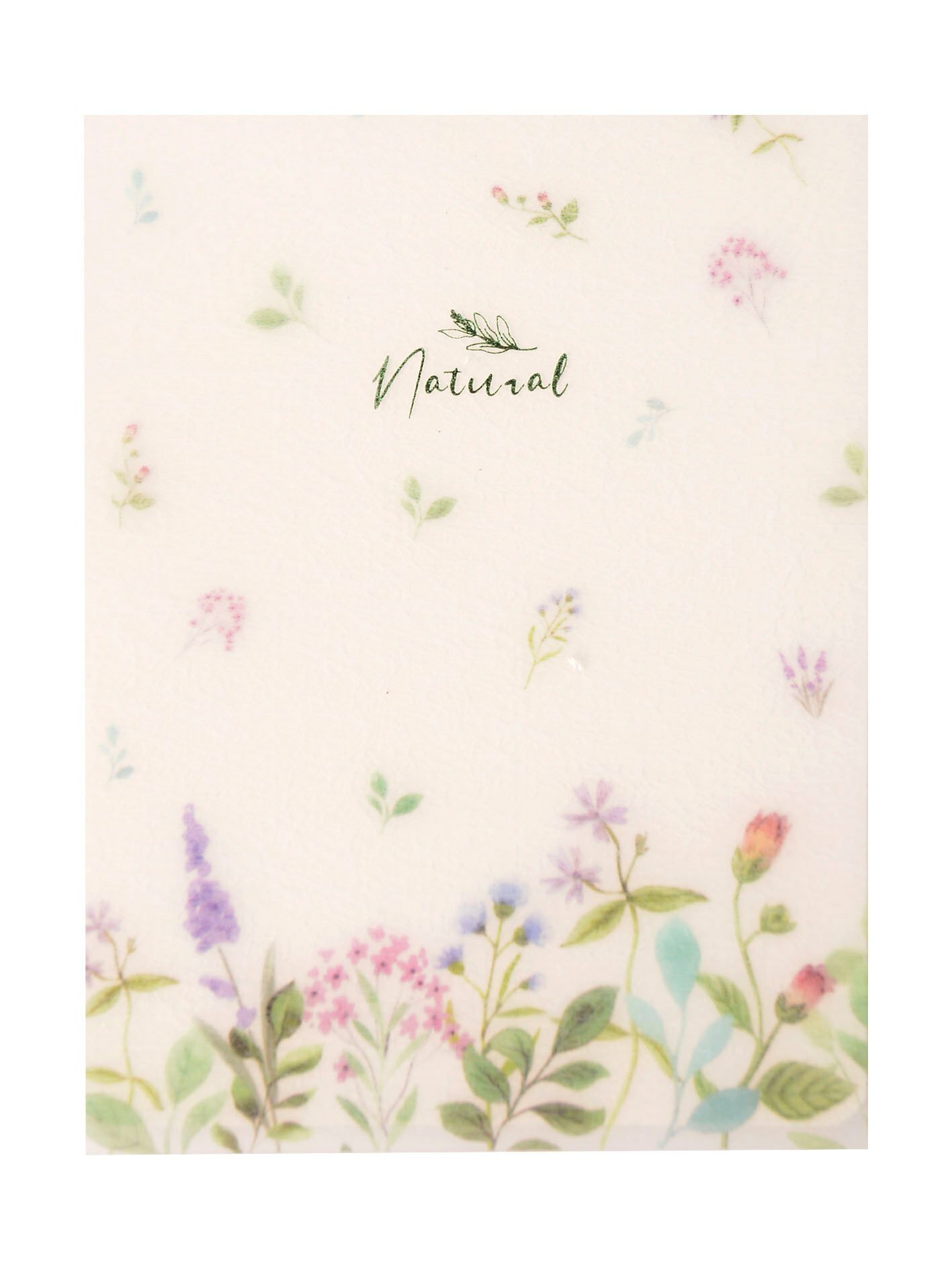 Блокнот А6 80л кл. "Premium. NATURAL FLOWERS" пласт. обл, спираль, офсет 80г/м2