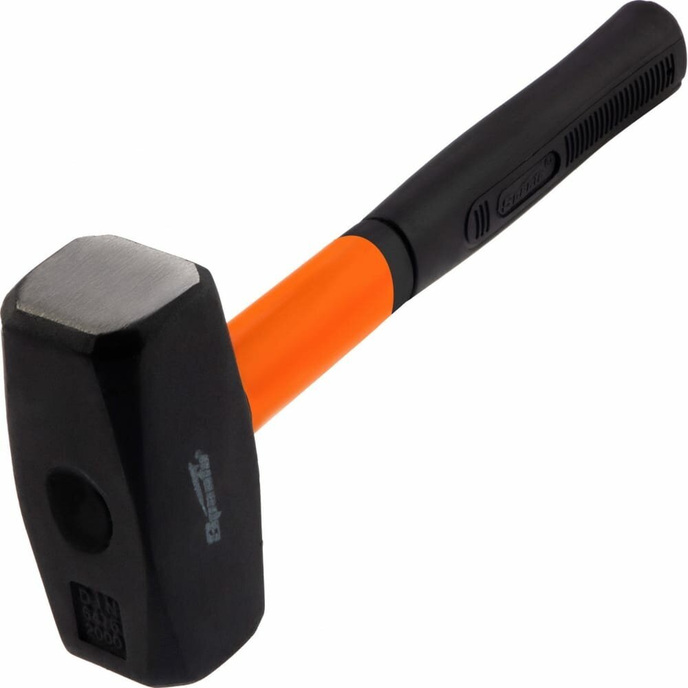 Кувалда SPARTA 2000 г, фибергласовая обрезиненная рукоятка 10917 из качественной стали