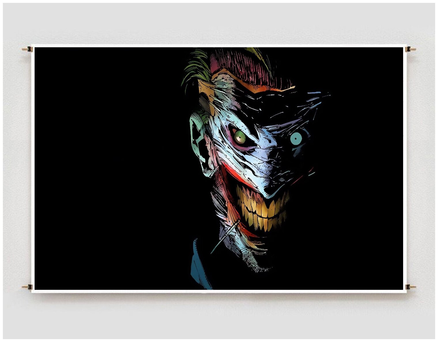 Постер плакат для интерьера "Джокер Арт. Joker. Комиксы DC"/ Декор дома, офиса, бара. A3 (297 x 420 мм)