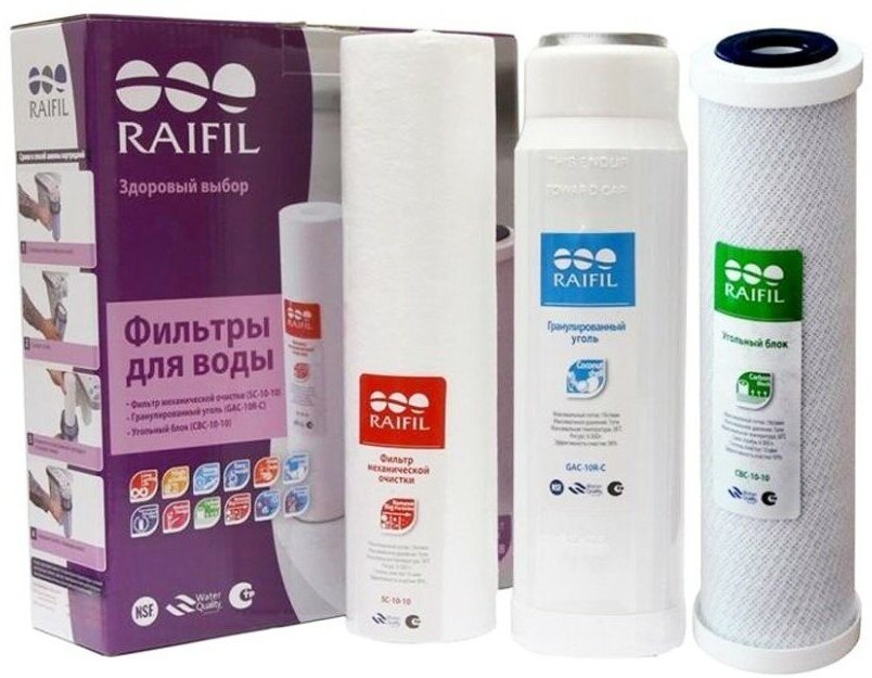 Комплект для фильтров Raifil 10SL TRIO (GAC/UDF)