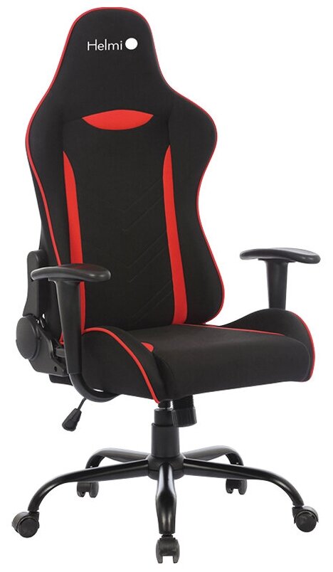 Кресло игровое Helmi HL-G06 "Winner", ткань черная/красная