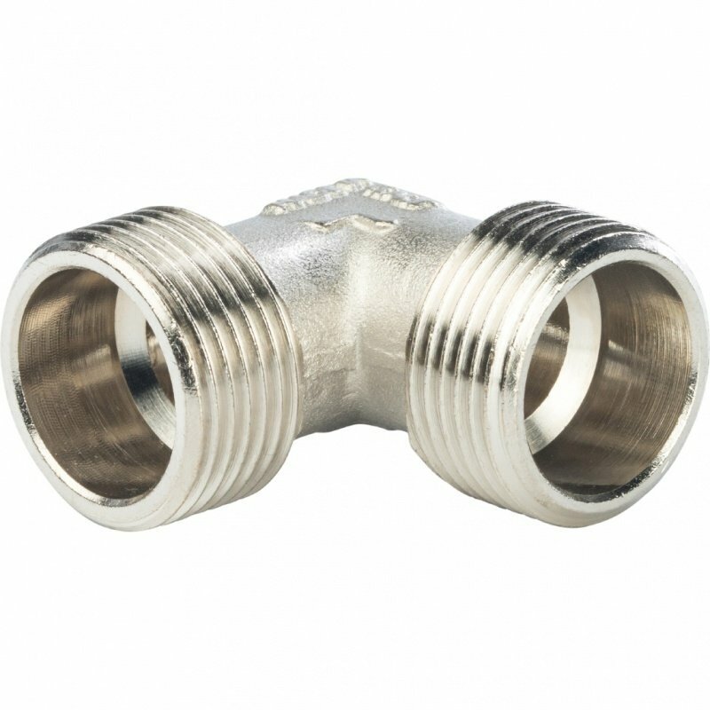 Угол резьбовой НР 3/4" никель STOUT