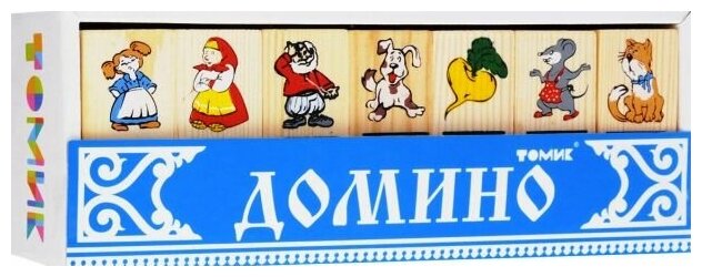 Домино деревянное "Репка" Томик, 1 штука