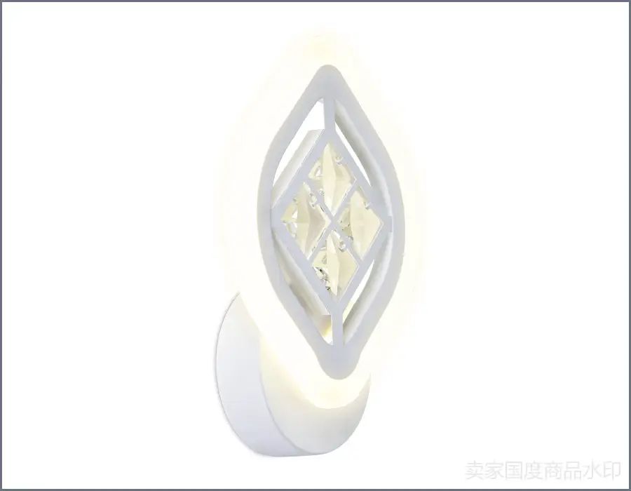Ambrella Light Настенный светодиодный светильник с хрусталем FA277 WH белый 12W 240*170*60
