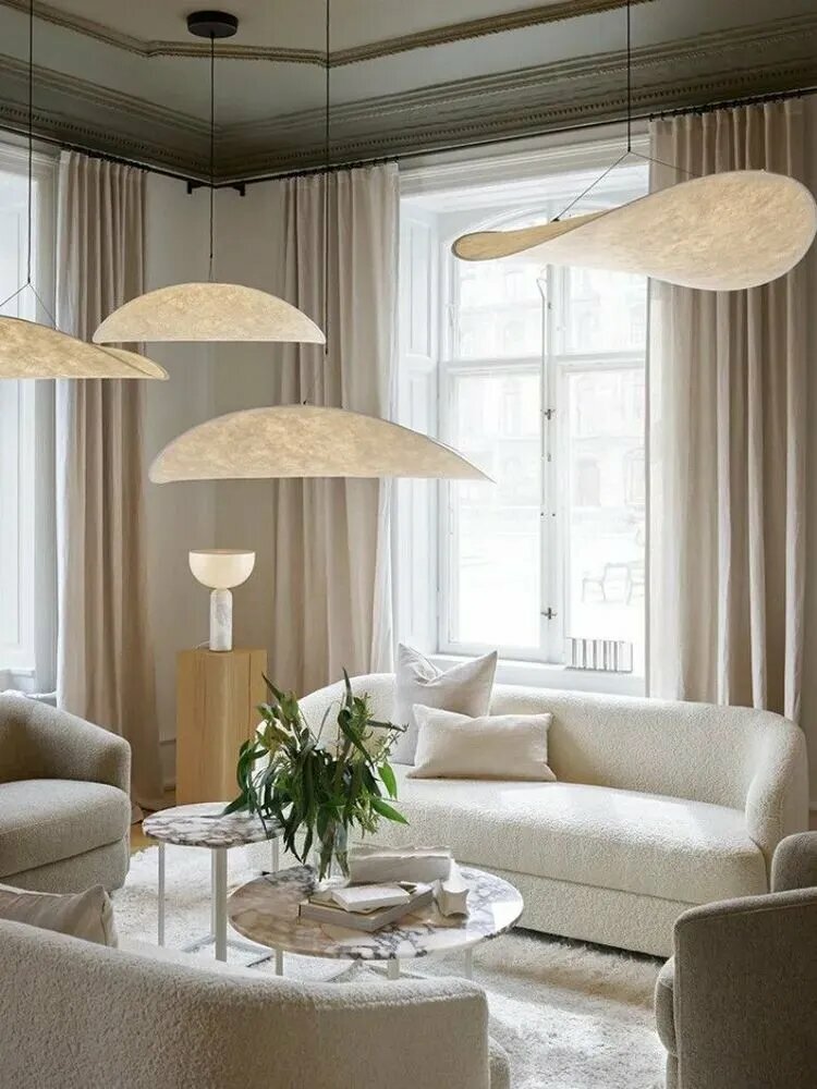 Японский светильник, ваби-саби, 3 цветовых режима, шелковый абажур, 60cm×20cm×15 см