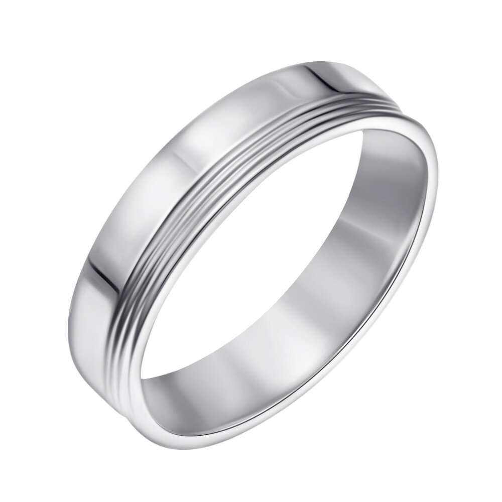Кольцо обручальное, серебро, 925 проба