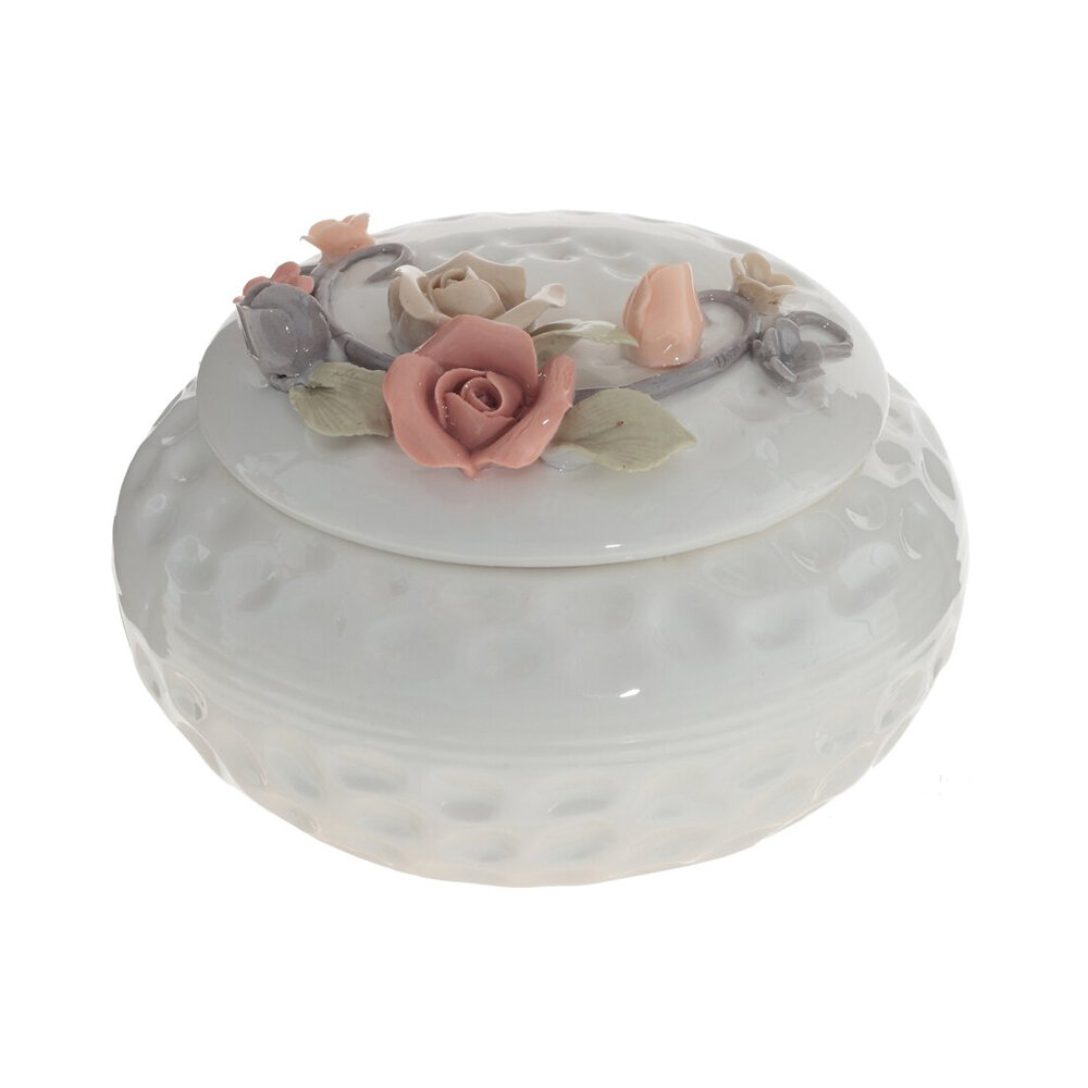 Шкатулка белая 11 х 11 х 7 см для хранения мелочей, украшений и аксессуаров