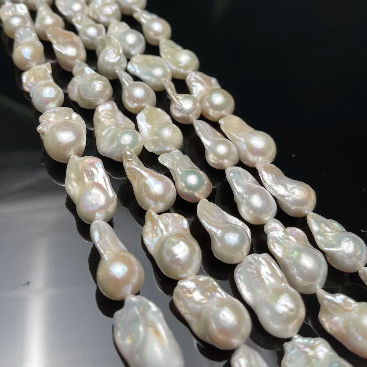 14x20-15x25 мм 6A + натуральный пресноводный белый барокко нерегулярный жемчуг большая бусина подарочные ювелирные изделия сделать DIY ожерелье браслет аксессуары