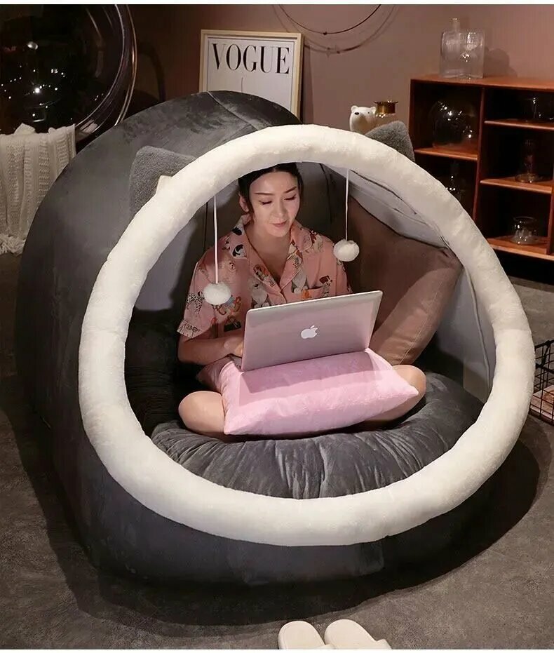 Детский домик из плюшевого материала, большой размер, в котором могут. спать взрослые