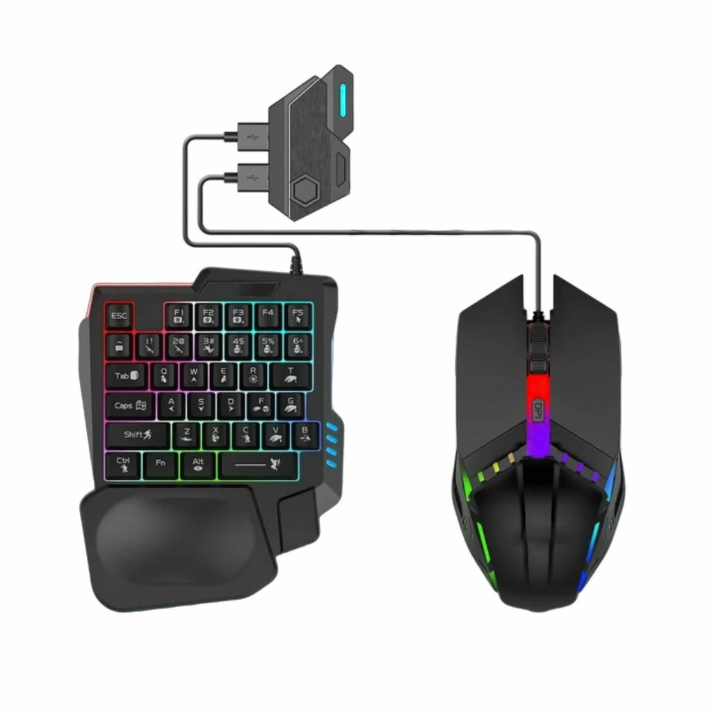 Конвертер игровой клавиатуры и мыши, адаптер клавиатуры, Bluetooth-совместимое соединение для мобильного телефона