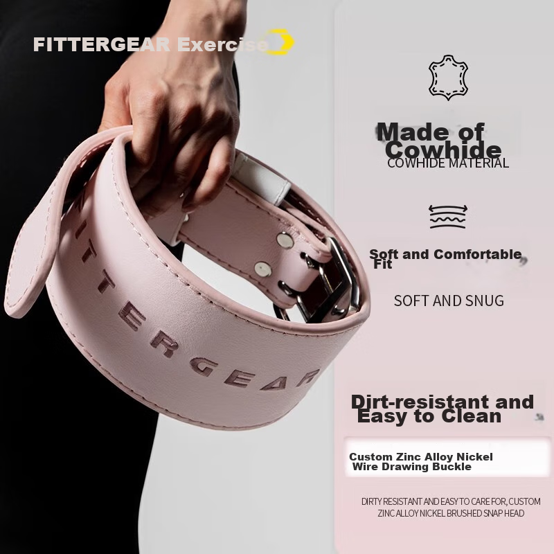 FITTERGEAR Leather Fitness Waist Belt for Women, Professional Weightlifting Strength Training Support Belt for Squats And Deadlifts