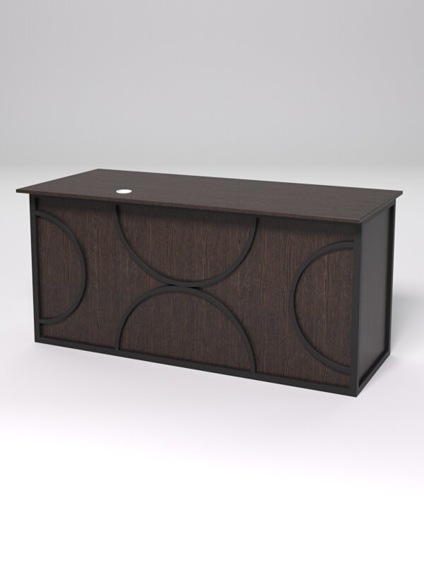 Стол двухтумбовый офисный С-07А "стронг" в стиле лофт декор №1, Дуб Венге