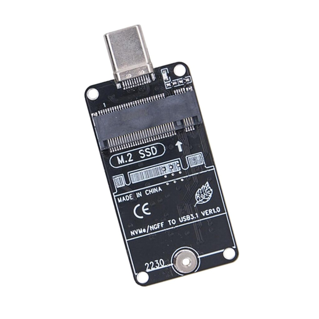 Корпус твердотельных накопителей NVME-USB Адаптер USB3.1 Type C Корпус твердотельных накопителей Risers Плата компьютерного адаптера для твердотельного накопителя 2230