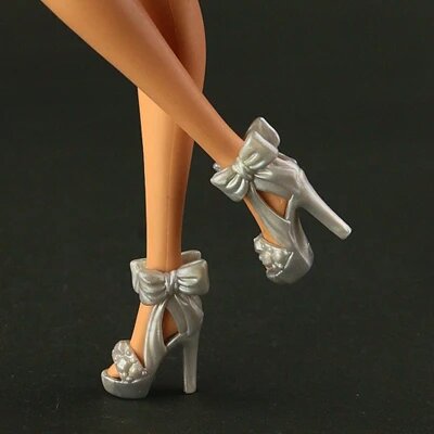 Пластиковые хрустальные туфли для куклы Барби 1/6 B08