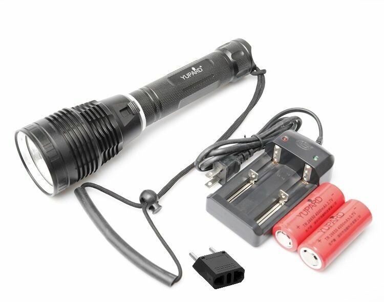 Светодиодный подводный аккумуляторный фонарь Yupard P70 Белый свет. Комплект.