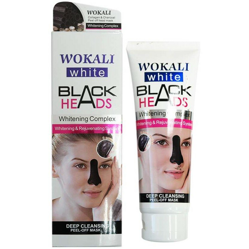 Маска-пленка для носа от черных точек Wokali Black Heads 130 мл