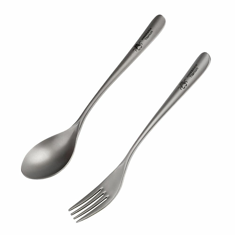 Вилка-ложка, титановый сплав, 19 см/7,5", 18,5 см/7,2", 23 см/9,1", 25 см/9,8"