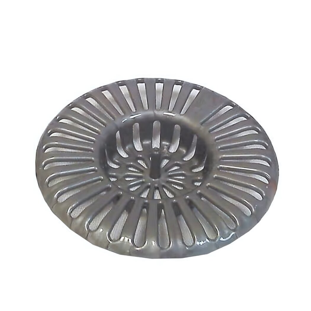 Решетка для раковины «М1268», пластиковая, круглая, защита от засоров, серебристый цвет