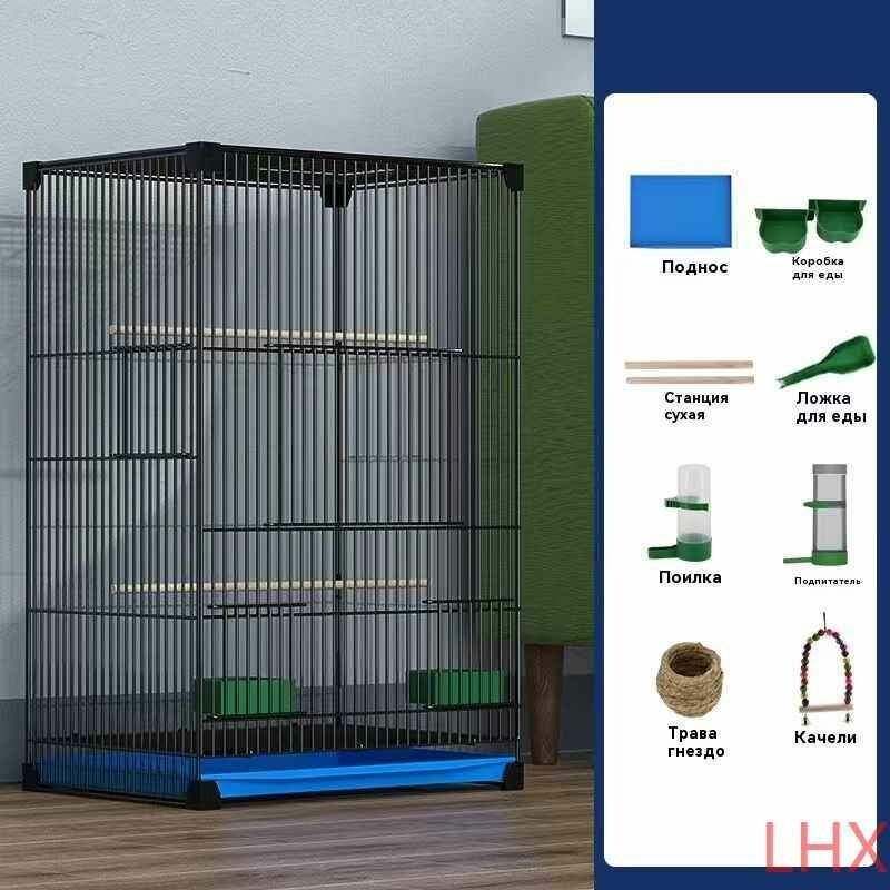 Большая клетка для птиц, 61*43*150 см, подходит для попугаев и других мелких и средних птиц