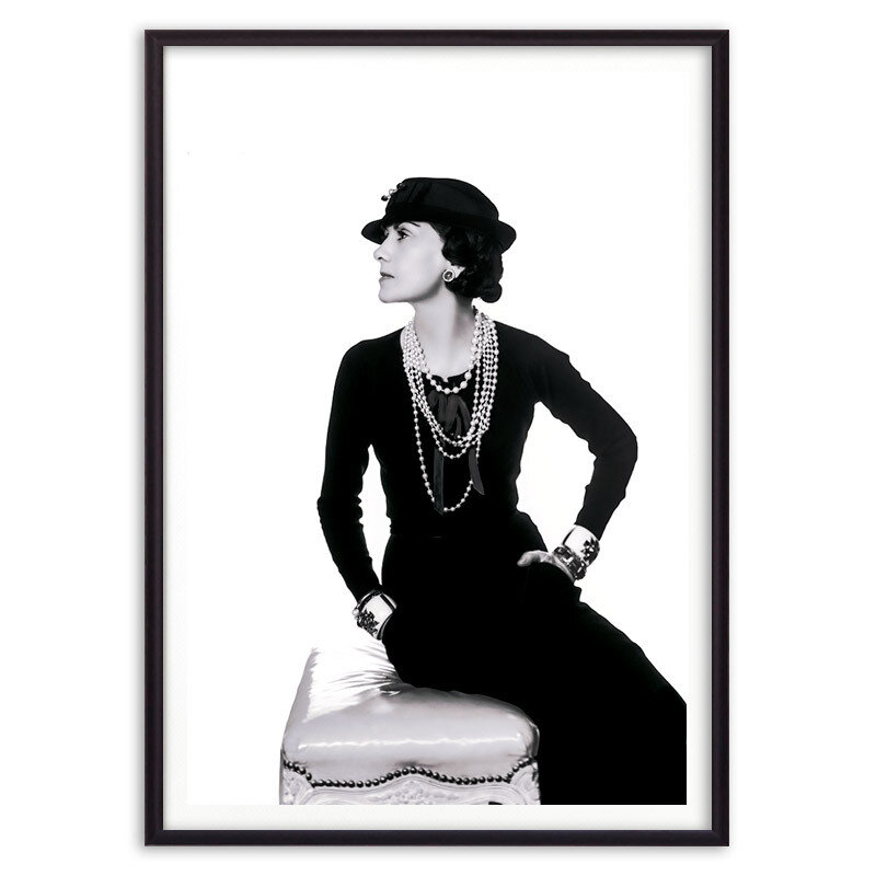 Постер в рамке Коко Шанель, 21х30 см