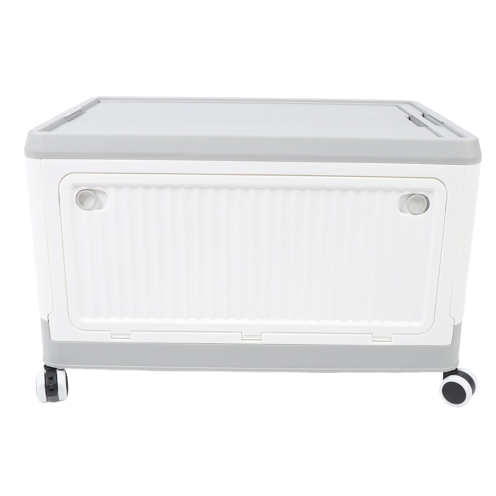 Складной контейнер для хранения с крышкой на колесах, полипропиленовый штабелируемый контейнер на колесиках для хранения вещей, контейнер с ручкой для одежды, книг, закусок, обуви, продуктов питания, серый, белый, S