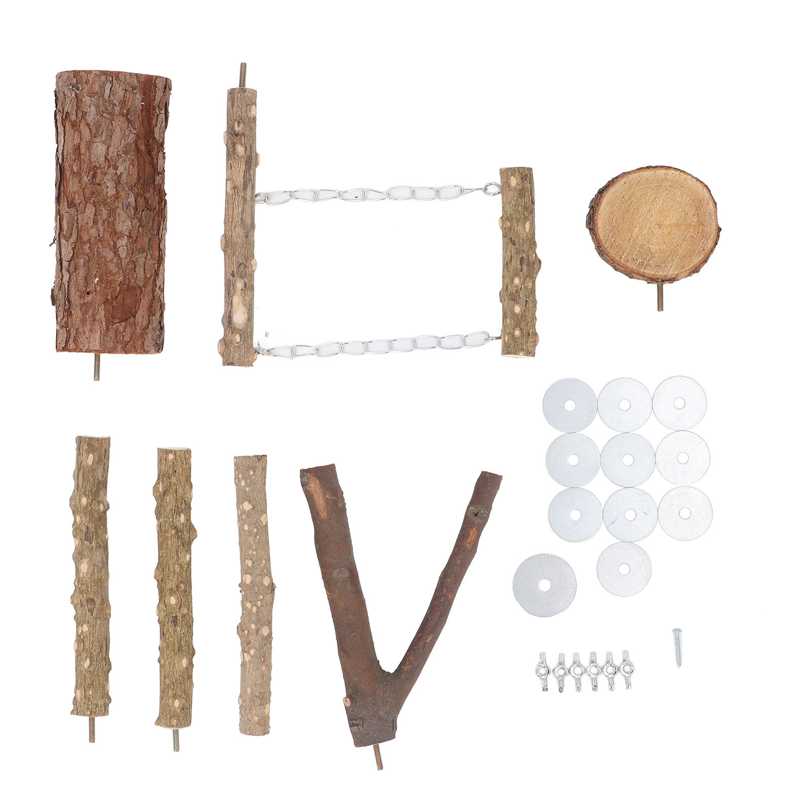 6 шт. деревянная жердочка для птиц многофункциональная подставка для попугая ветки шлифовальные палочки набор аксессуаров для клетки попугая