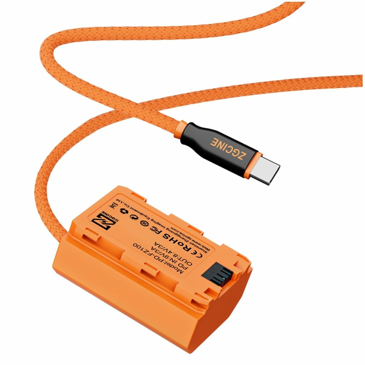 Кабель-заглушка аккумулятора ZGCINE PD-FZ100 Type-C USB-C FZ100