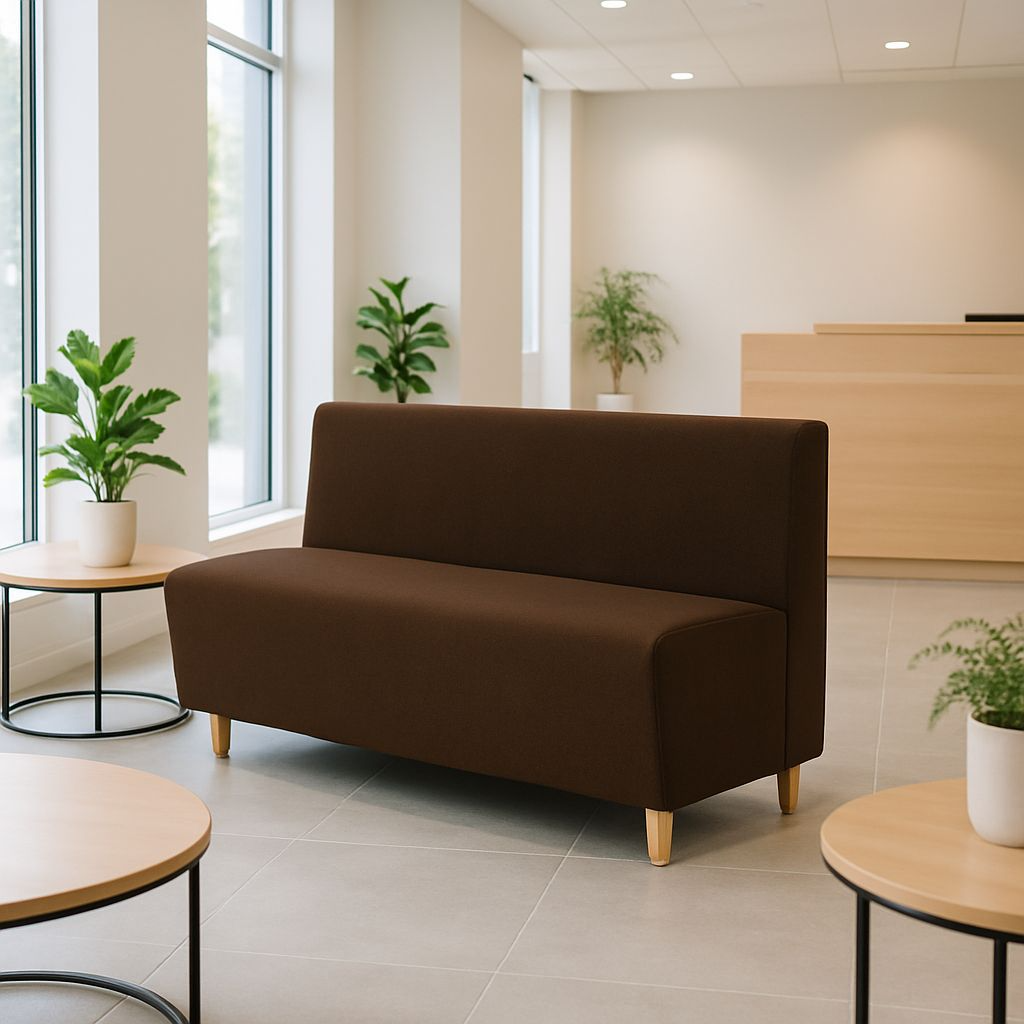 Диван "Слим", прямой, без подлокотников, велюр, коричневый, 140х65х85 см