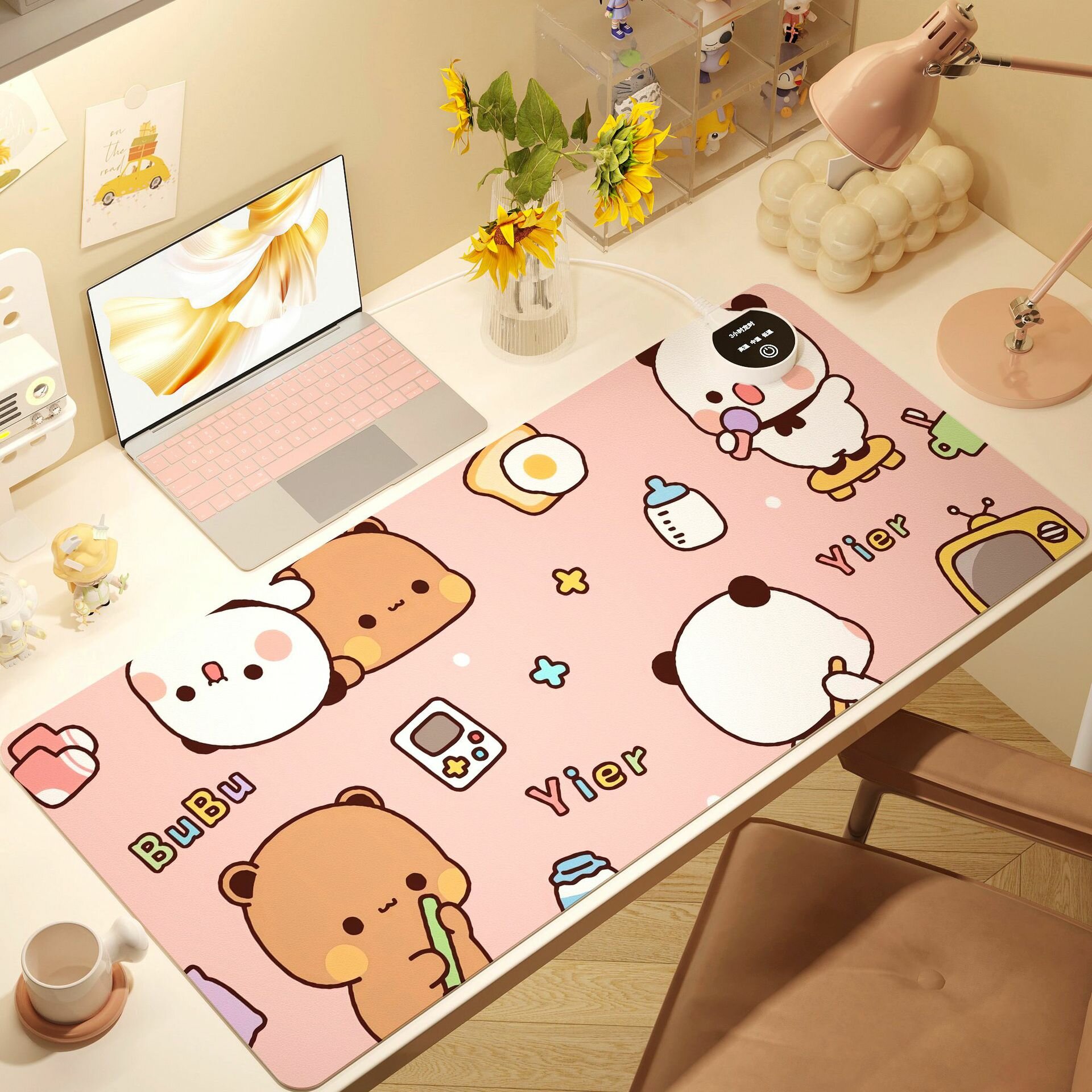 Коврик для мыши SN10-02, с подогревом, мультяшный, 80x33 см