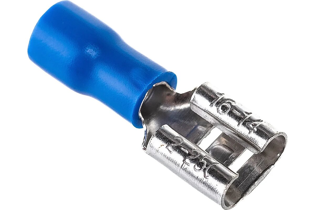 REXANT плоская изолированная клемма гнездо 6.6 мм, 1.5–2.5 мм², 100 шт, 08-0433