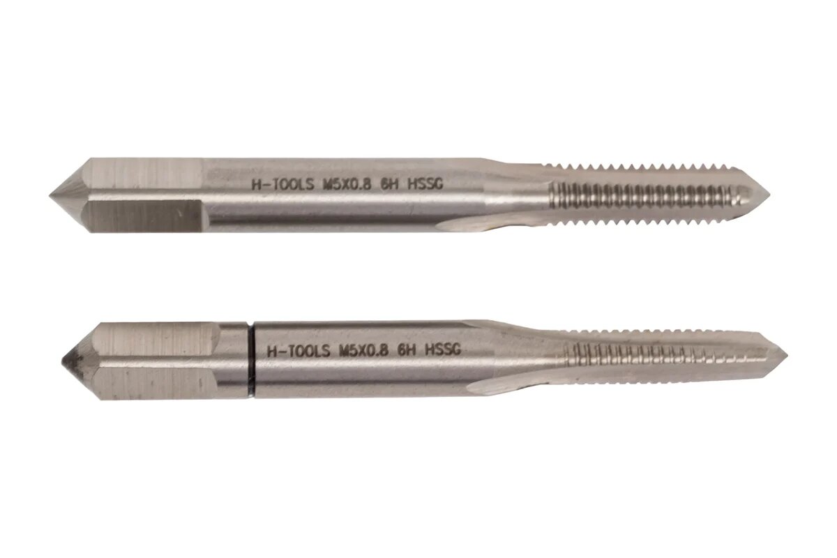 H-Tools Набор метчиков 2 шт. М5 шаг 0.8 мм DIN352 HSS-G 230050TXHT-2 для резьбы