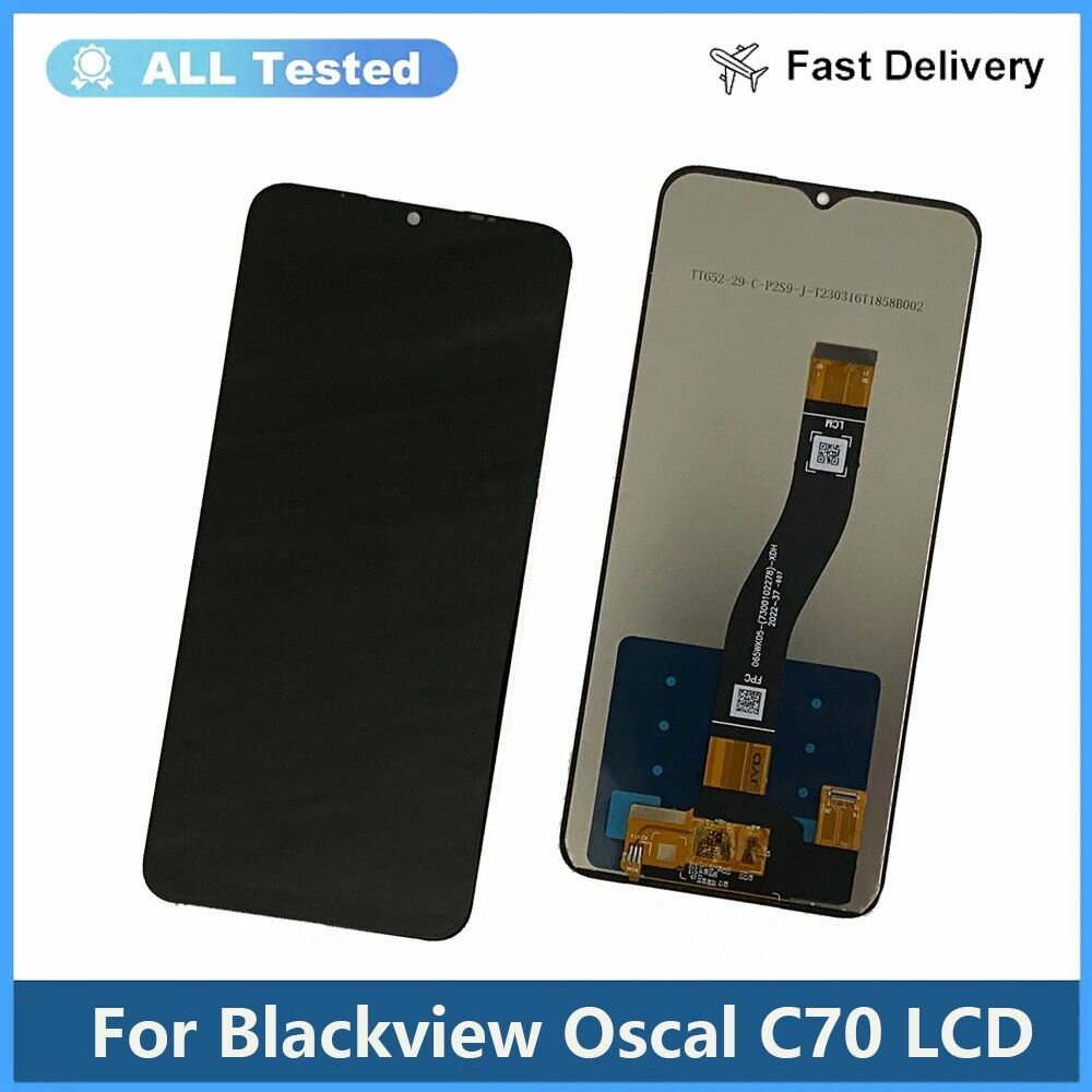 Дисплей для Blackview Oscal C70 , дисплей в сборе с сенсорным экраном, черный , содержать инструментов