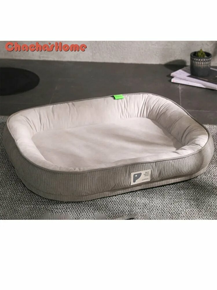 Chachashome Лежанка для кошек и собак премиум-класса (75х60 см, серая, PBD015)