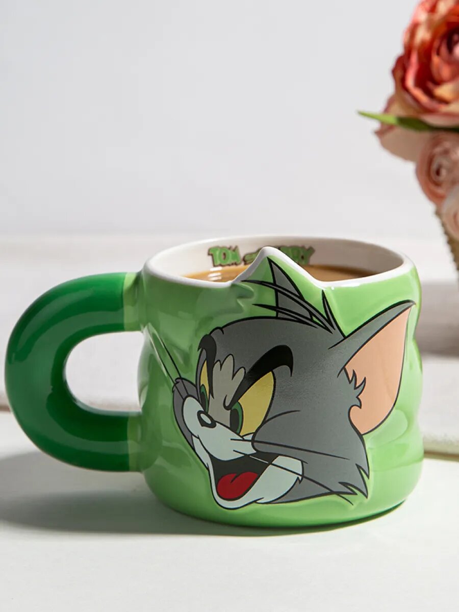 Кружка DB HOMME "Том и Джерри", керамическая, для чая, использование в СВЧ