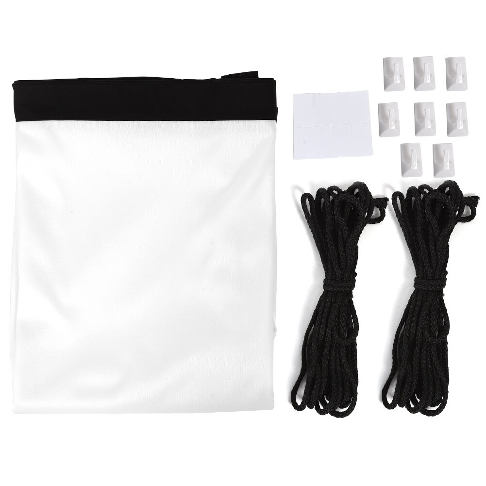 4:3 Утолщенная, 100% полиэстерная портативная складная белая мягкая штора для проекционного экрана 84 дюйма