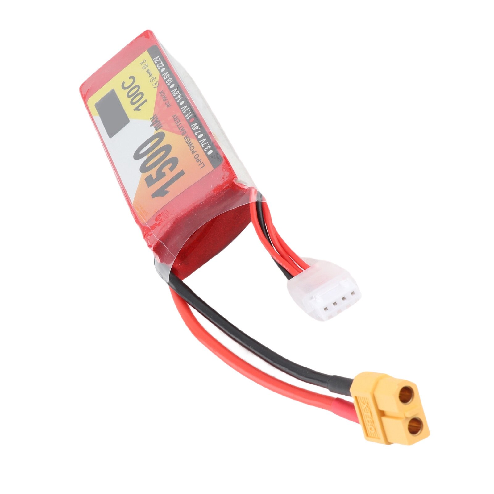 Литий-полимерныйаккумулятор11,1В1500мАч100C3SсразъемомXT60дляквадрокоптераQAV250RCRacingCar.