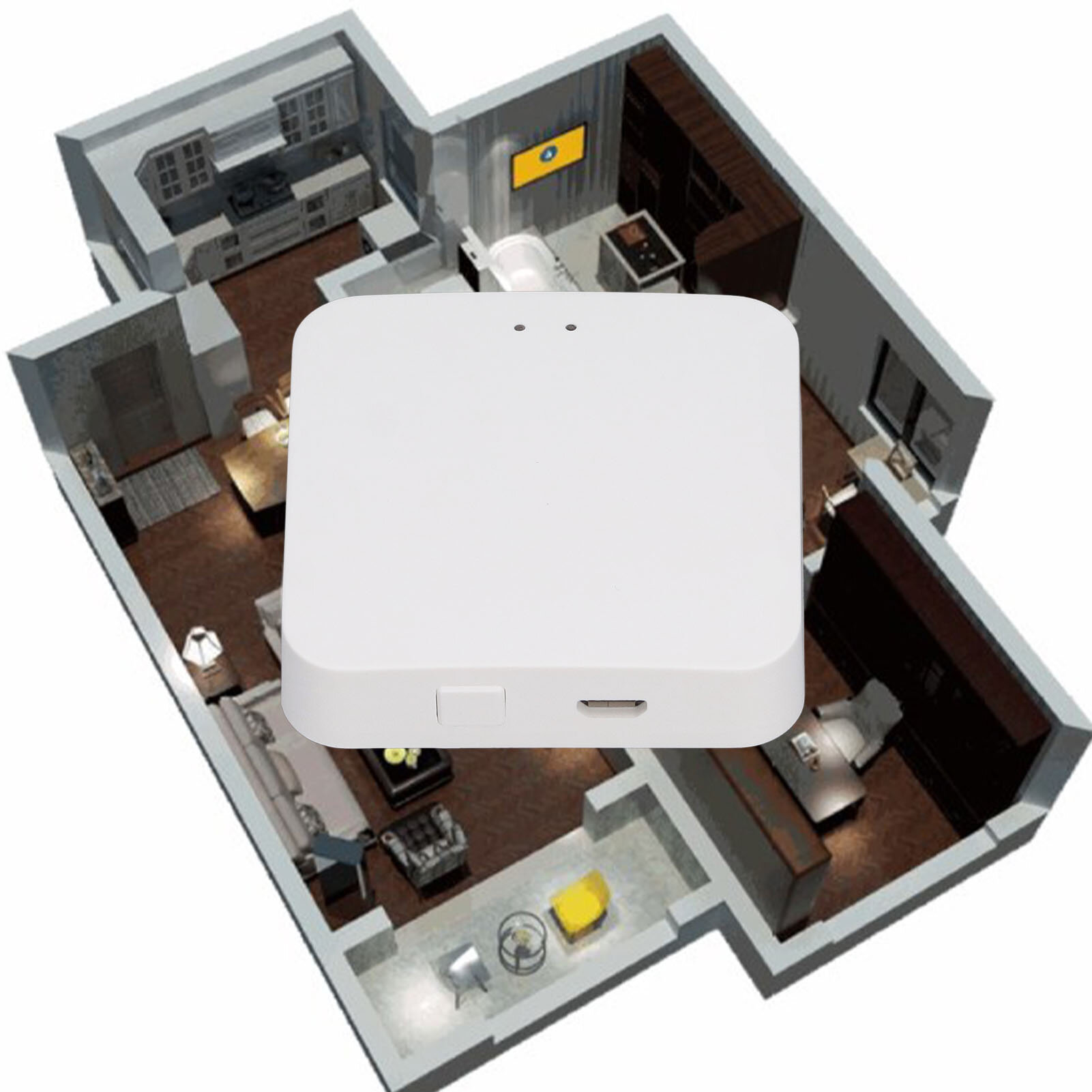Умныйзамок, шлюзWi-Fi2.4G, Bluetooth, дистанционноеуправлениечерезприложение, умныйцентруправлениядлядома. — фото 1