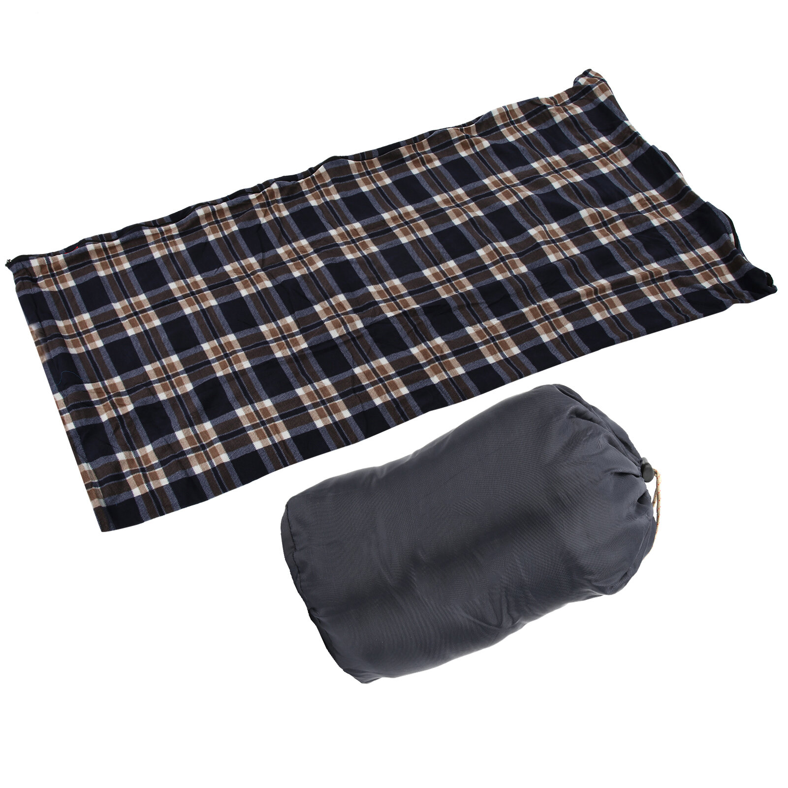 Флисовый спальный мешок для походов на открытом воздухе, легкий теплый кемпинговый плед с сумкой для хранения для путешествий и походов