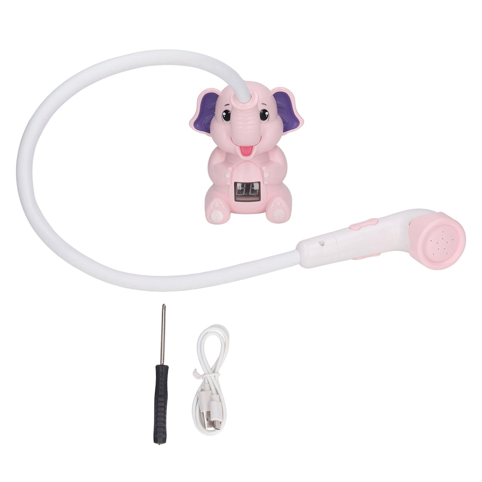 Детская душевая лейка для ванны с термометром IPX7, водонепроницаемый гибкий шланг, игрушка-распылитель в форме животного, тип 3