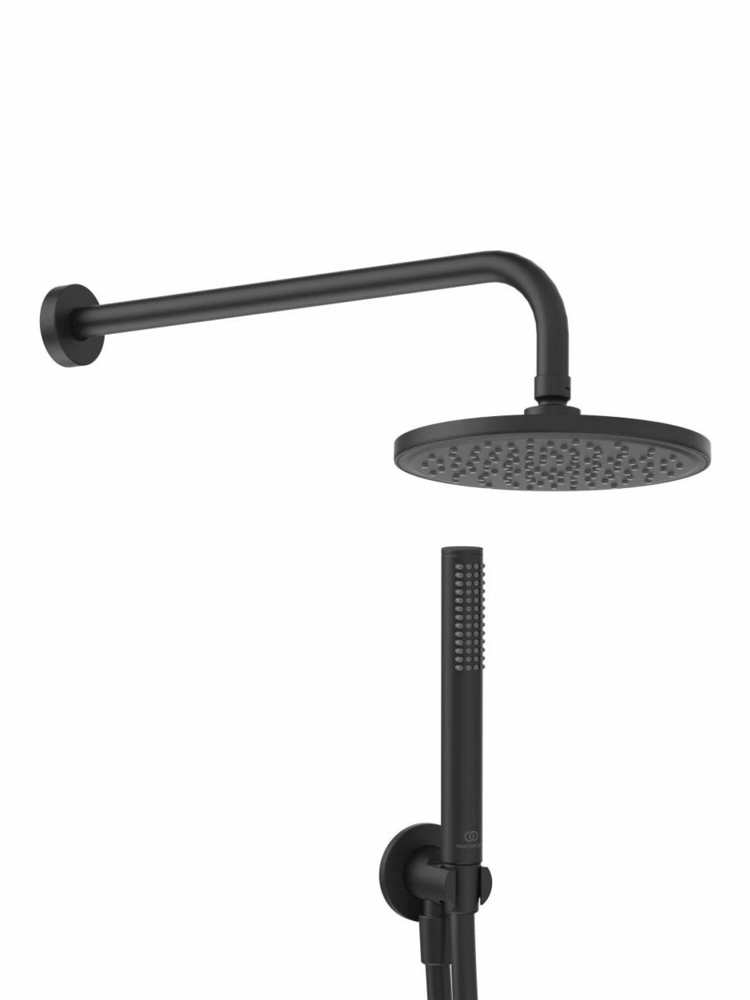 Душевой набор Ideal Standard Idealrain BD389XG верхний душ, кронштейн, шланг подкл, лейка, черный