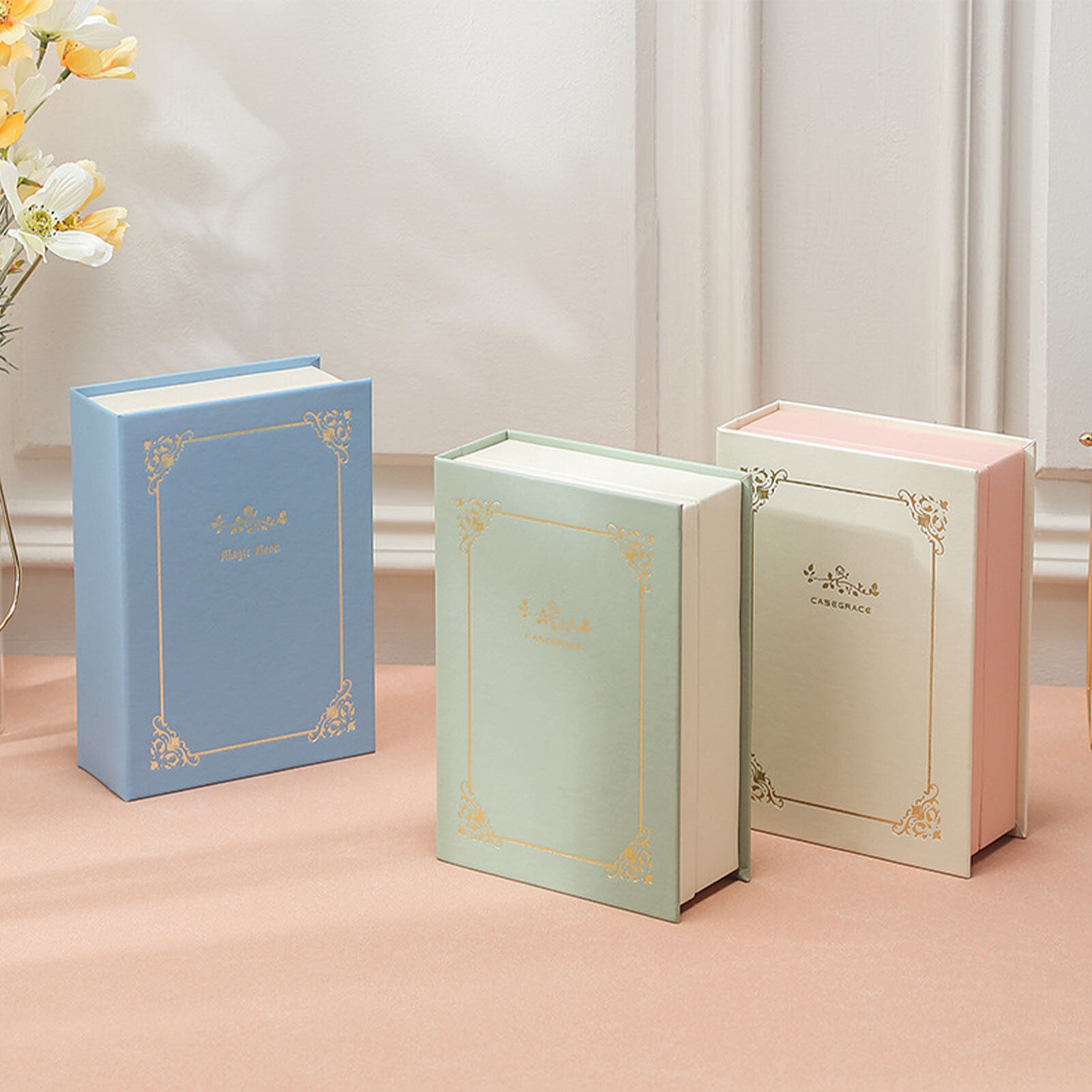 Шкатулка для драгоценностей с магнитной застежкой, двусторонняя, большая вместимость, декоративный держатель для ожерелья и сережек из искусственной кожи для дома, зеленый