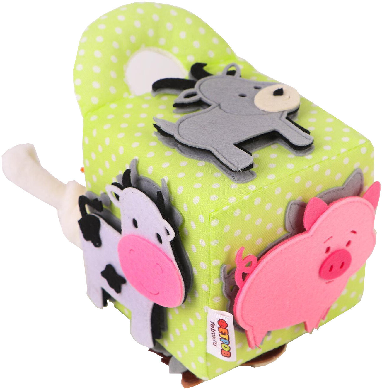 Фетровый бизикубик "Найди тень", детская игра для развития мелкой моторики, мягкая игрушка с липучками