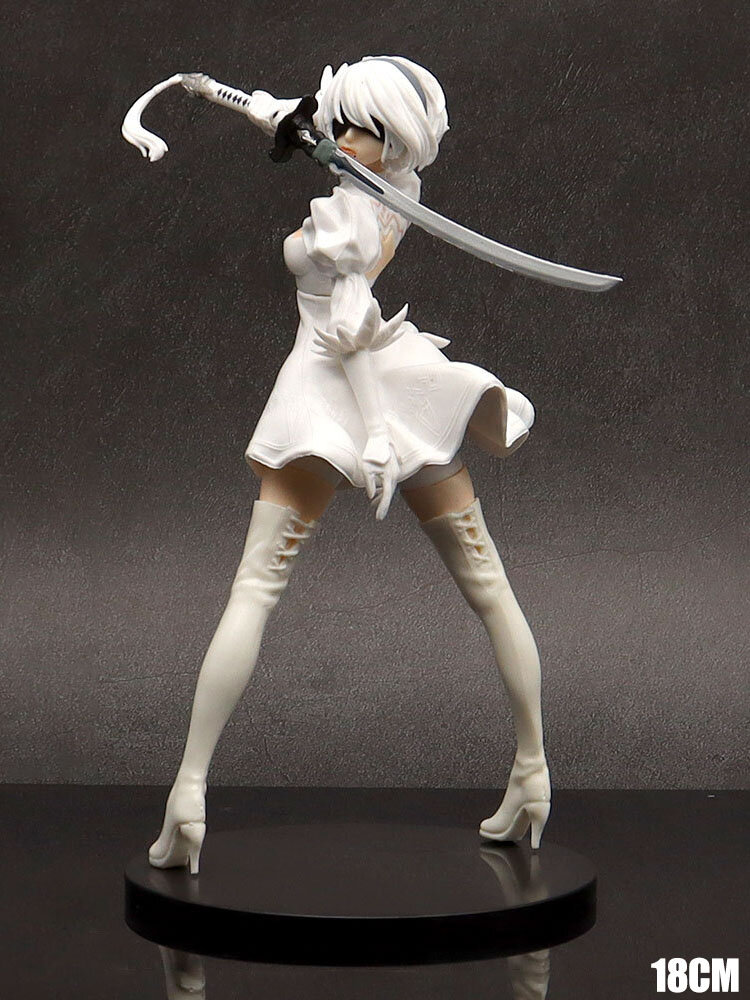Фигурка Ниер: Автомата Тип 2B белая версия / Nier Automata YoRHa (18cm, пакет)