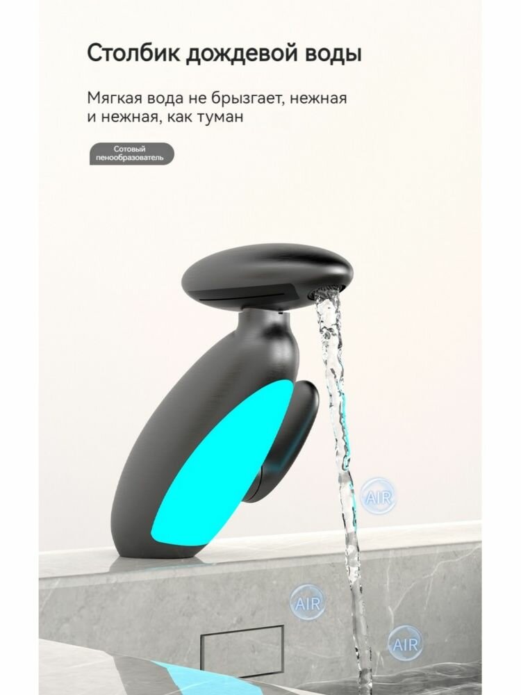 Смеситель для раковины с подсветкой , Выдвижной смеситель для раковины, многофункциональная насадка для излива