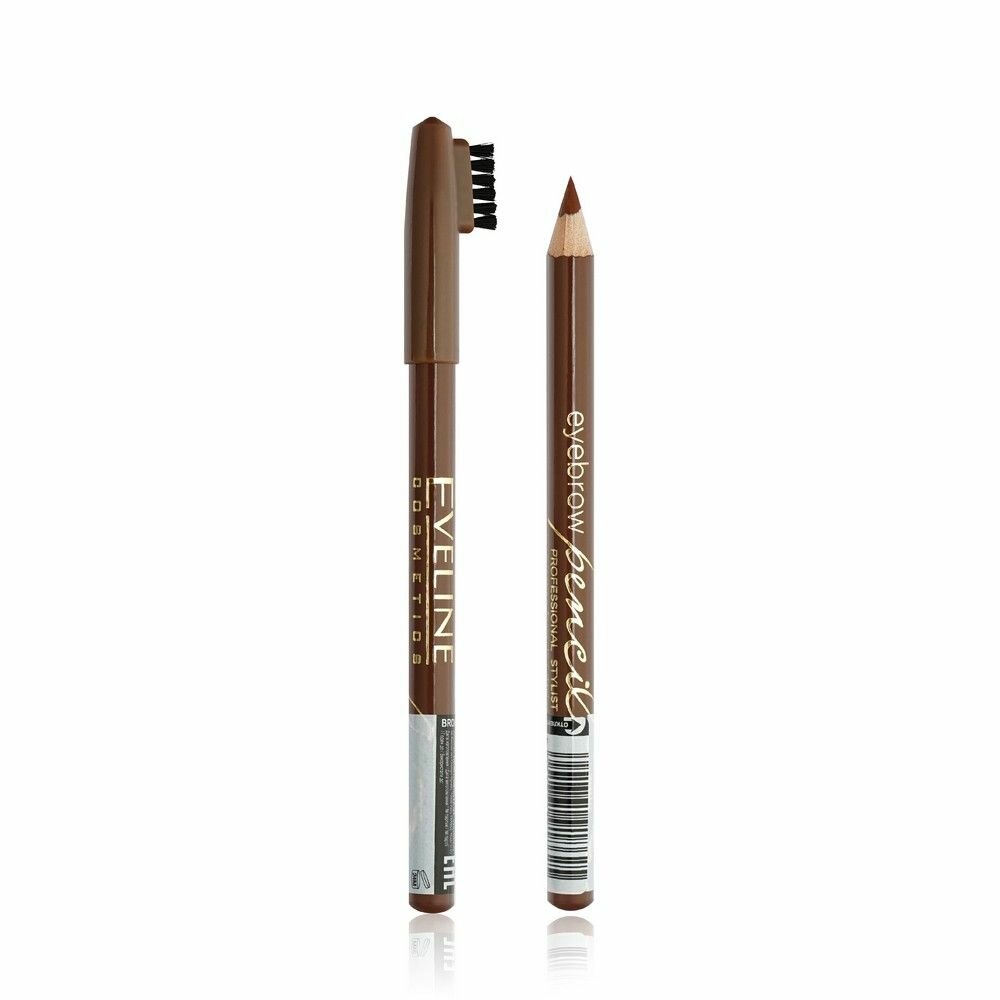 Карандаш для бровей Eveline "Eyebrow Pencil" контурный, Коричневый