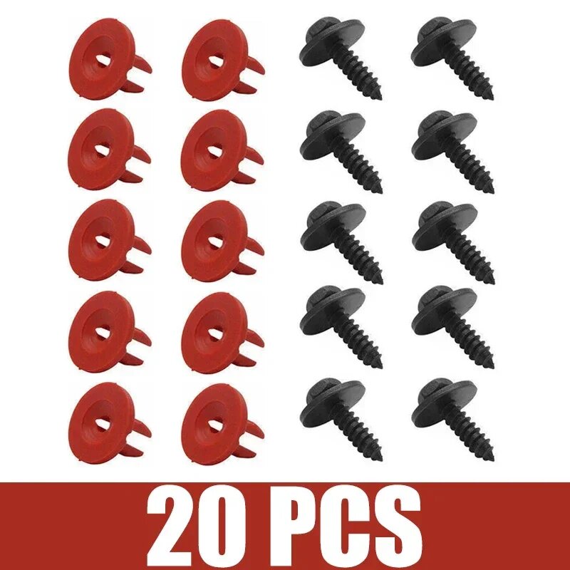 20 шт, зажимы для крышки поддона двигателя автомобиля, винты, крепеж для моделей Volvo V50 C30 MK3, 2000-2007, запасные части