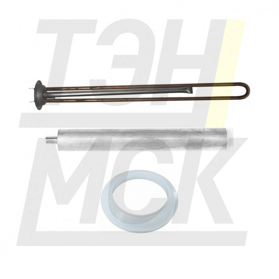 Комплект ТЭН 2кВт (2000Вт) RF для водонагревателя Polaris, Timberk + прокладка + анод, 30040K